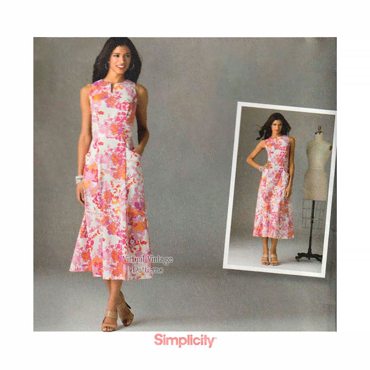 Amazing Fit Sundress Pattern, Simplicity 2174, 16-24